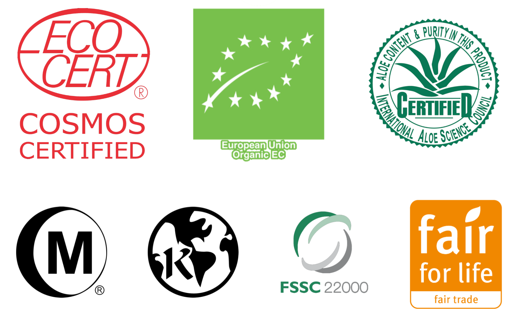 Certifications - Aloe Vera in Bulk for your products - AMB Wellness